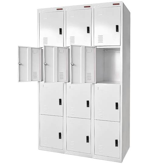 Metal locker 3 module 4 doors 900 x 1800 x 500 mm RackMatic - Cablematic