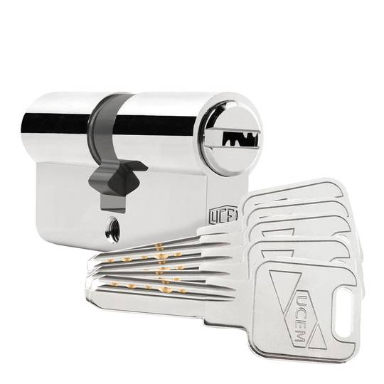 Europrofile safety cylinder 33-38 in nickel with long lever ...