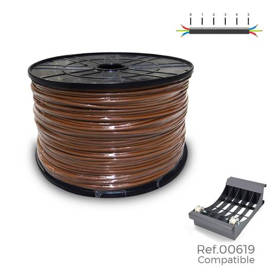 800m brown 2.5mm flexible cable coil - Cablematic