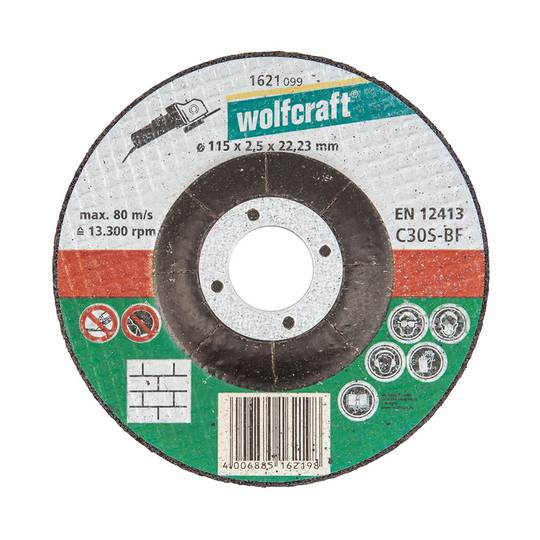 Cutting disc for stone with a diameter of 115x2.5x22.23 mm Wolfcraft ...