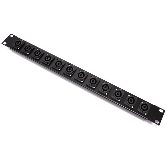 Patch panel rack19 12-port Speakon NL4-hembra 1U - Cablematic