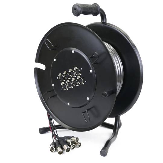 Extension Cable Reel 8 channel DMX512 DMX XLR3 25m - Cablematic