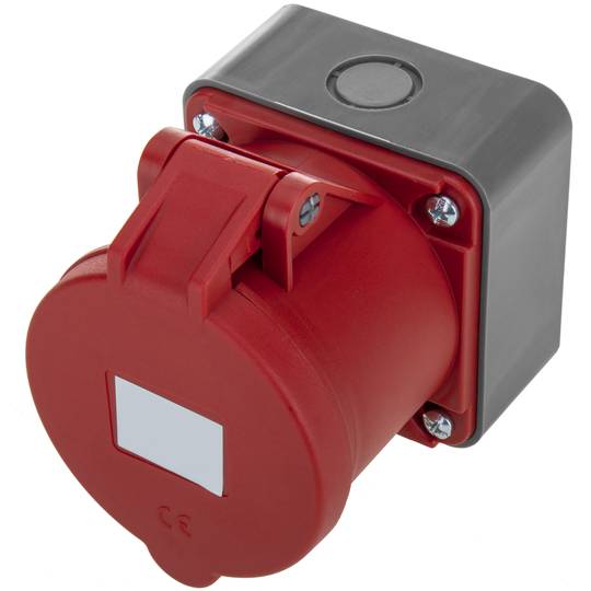 Industrial socket CETAC female 3P + T + N 32A 380V IP44 surface socket ... Industrial socket CETAC female 3P + T + N 32A 380V IP44 surface socket ...